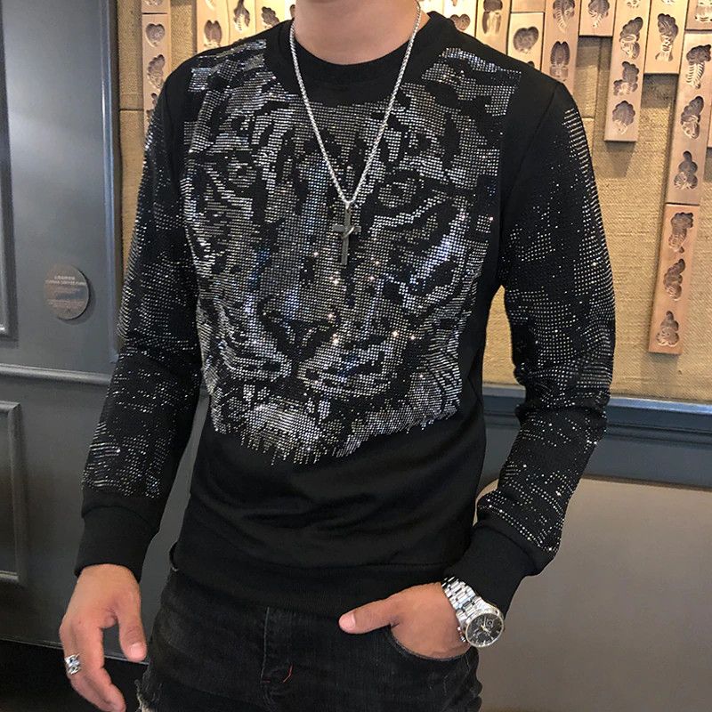 Streetwear Personalized Trend Hot Drilling Tiger Head Mens | Grailed