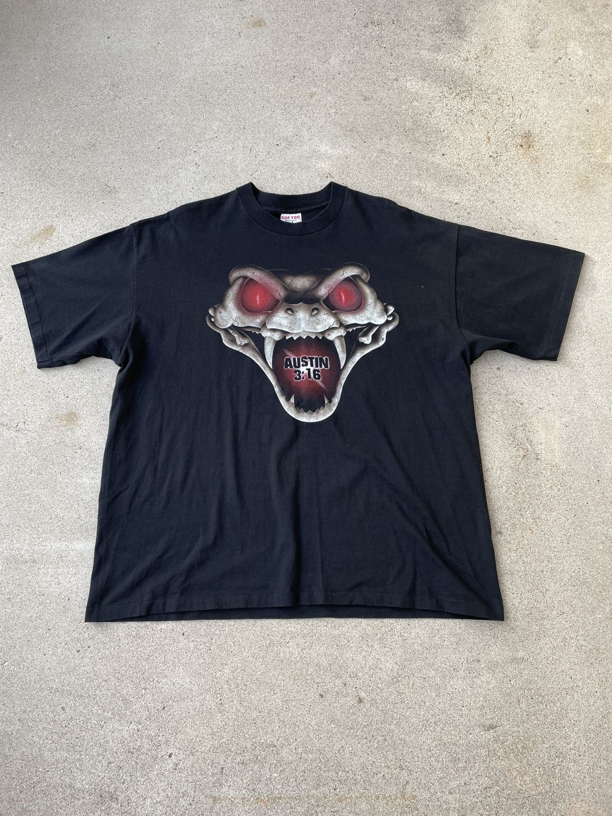 Streetwear × Vintage × Wwf VTG 1998 WWF Stone Cold Snake Shirt Dont ...