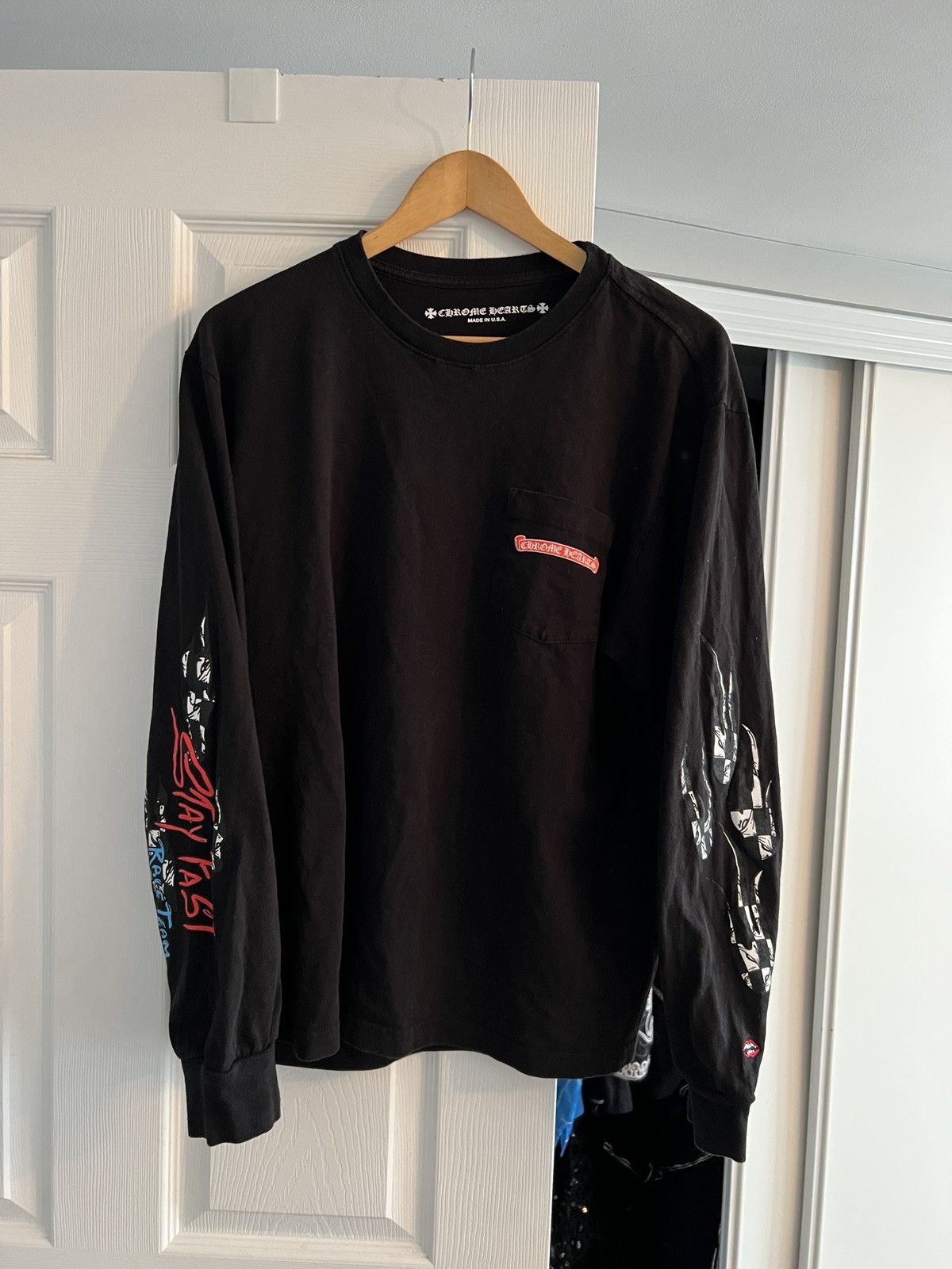 Chrome Hearts Mattyboy Stay Fast Race Team LS Tee | Grailed