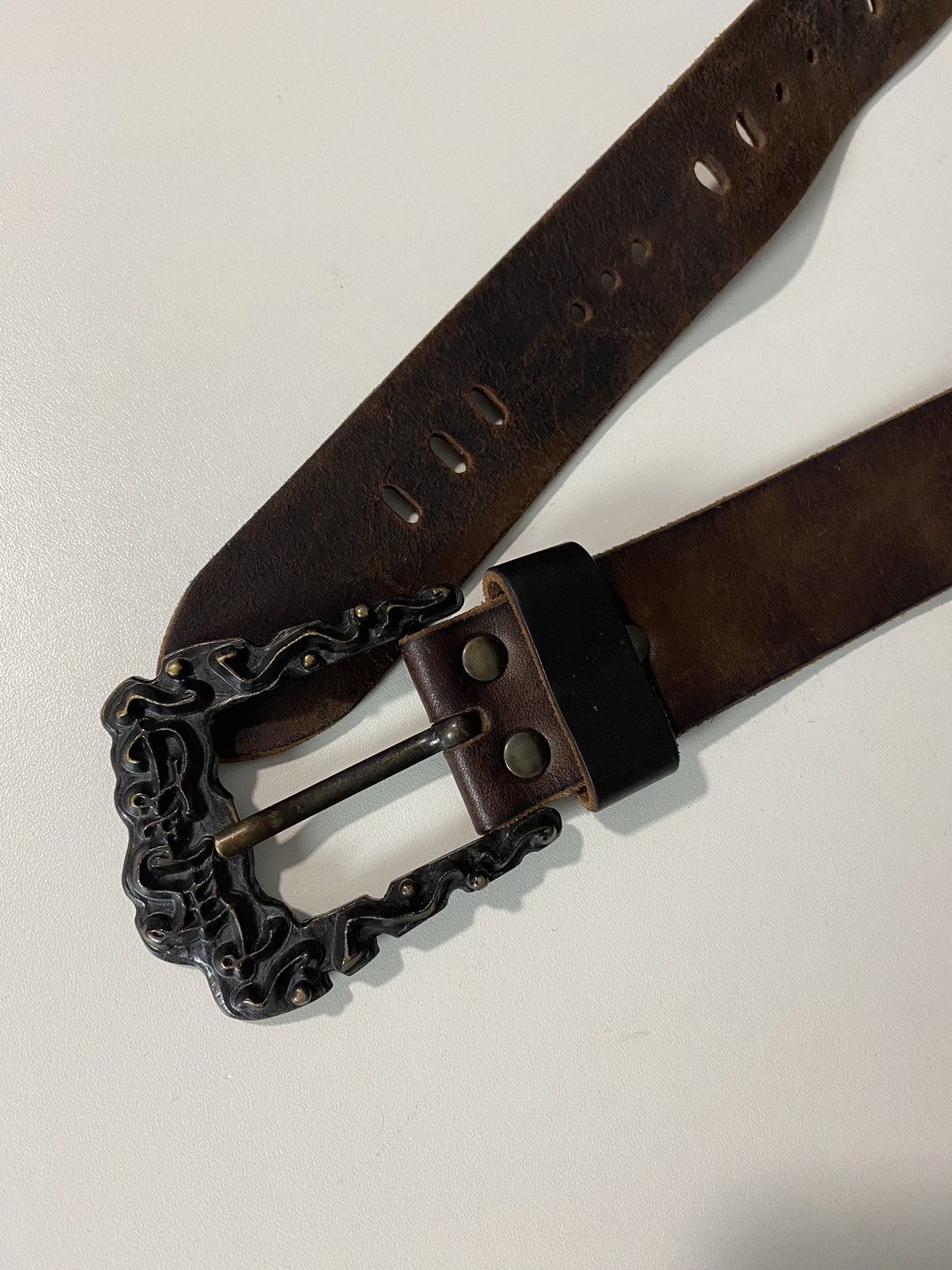 Diesel Vintage Diesel Brown Leather Buckle Logo Made in Italy Belt ...