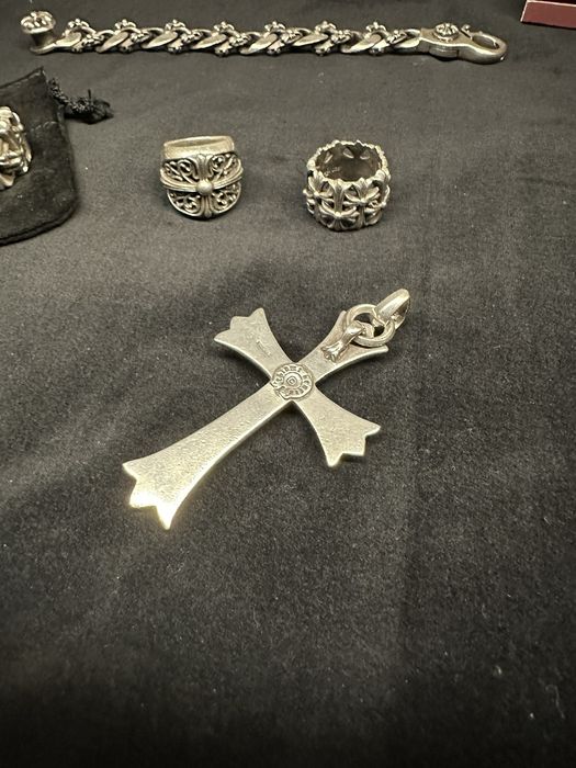Chrome Hearts Chrome Hearts Large Cross Pendant 4 bracelet chain ...