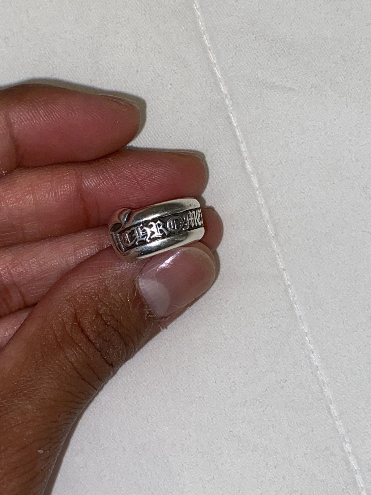 Chrome Hearts Chrome Hearts Scroll Label Ring | Grailed