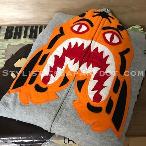 Bape A Bathing Ape Bape Tiger Hoodie (FrankenApe Tag) Grey M | Grailed
