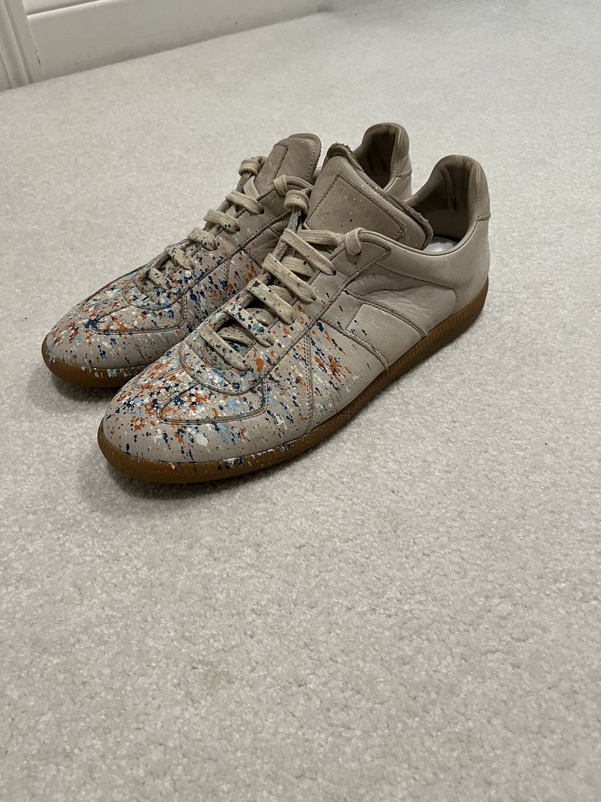 Maison Margiela Replica German Army Trainer Paint Splatter | Grailed