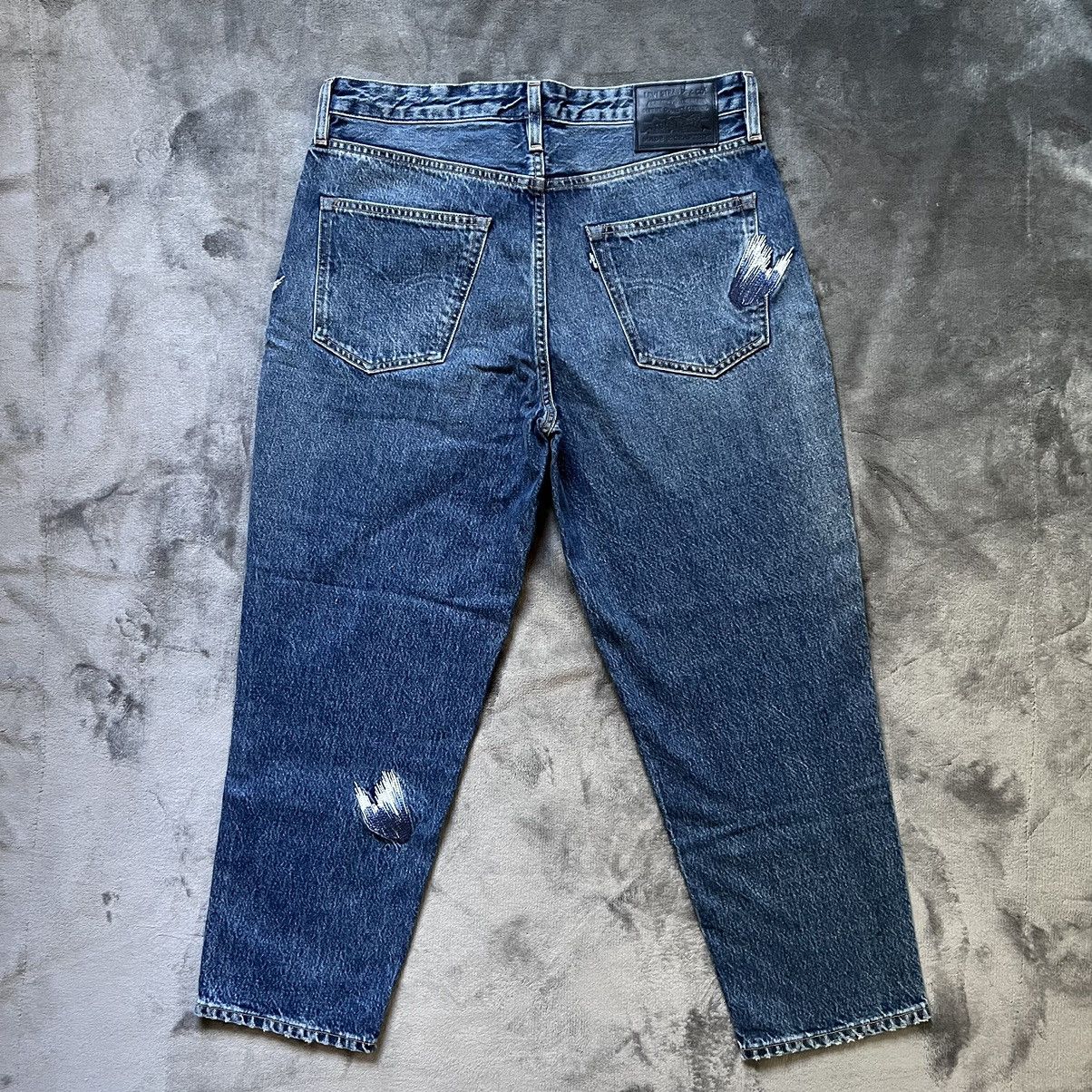 Levi's Made & Crafted Levi’s Big E Draft Wide Taper Embroidered Denim ...