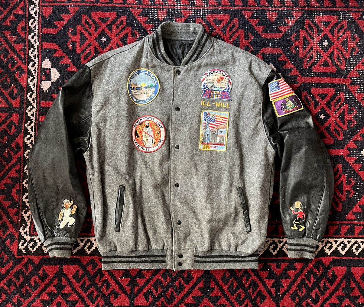 Vintage Rare 2002 Commemorative Naval Military Patch Jacket | Grailed