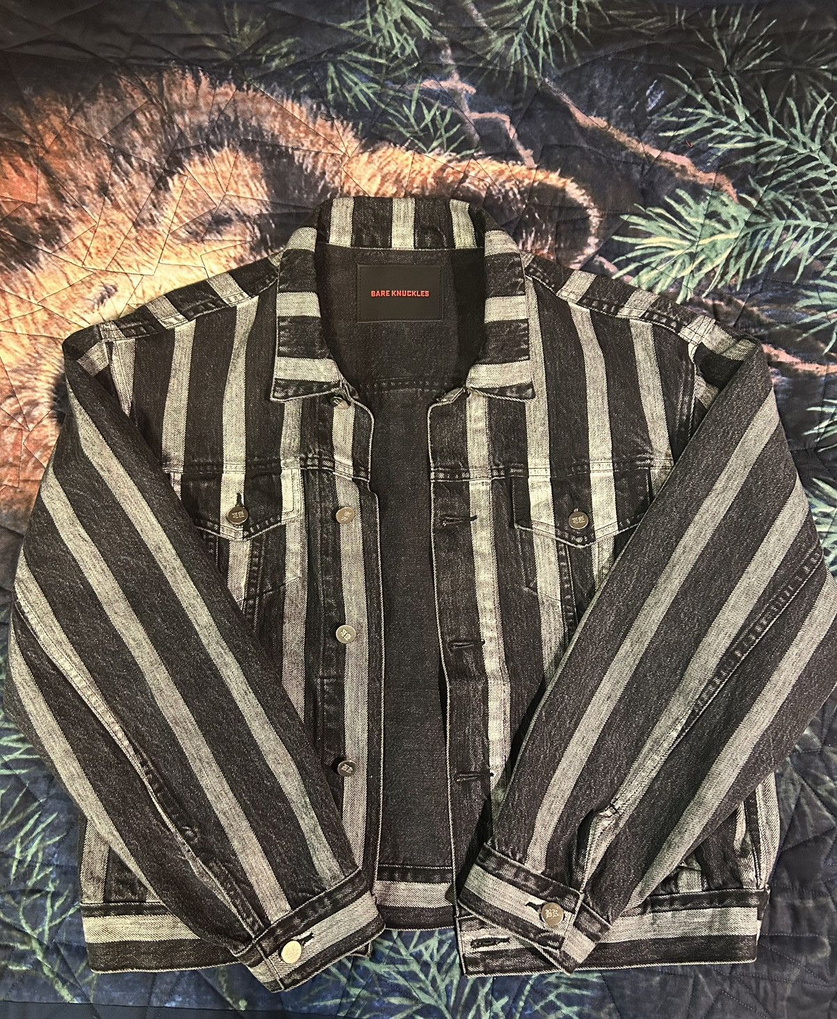 Bare Knuckles Bare Knuckles Striped Denim Jacket | Grailed