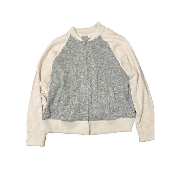 Gap Gap Knit Bomber Jacket, Extra Large, Gray/Light Cream | Grailed