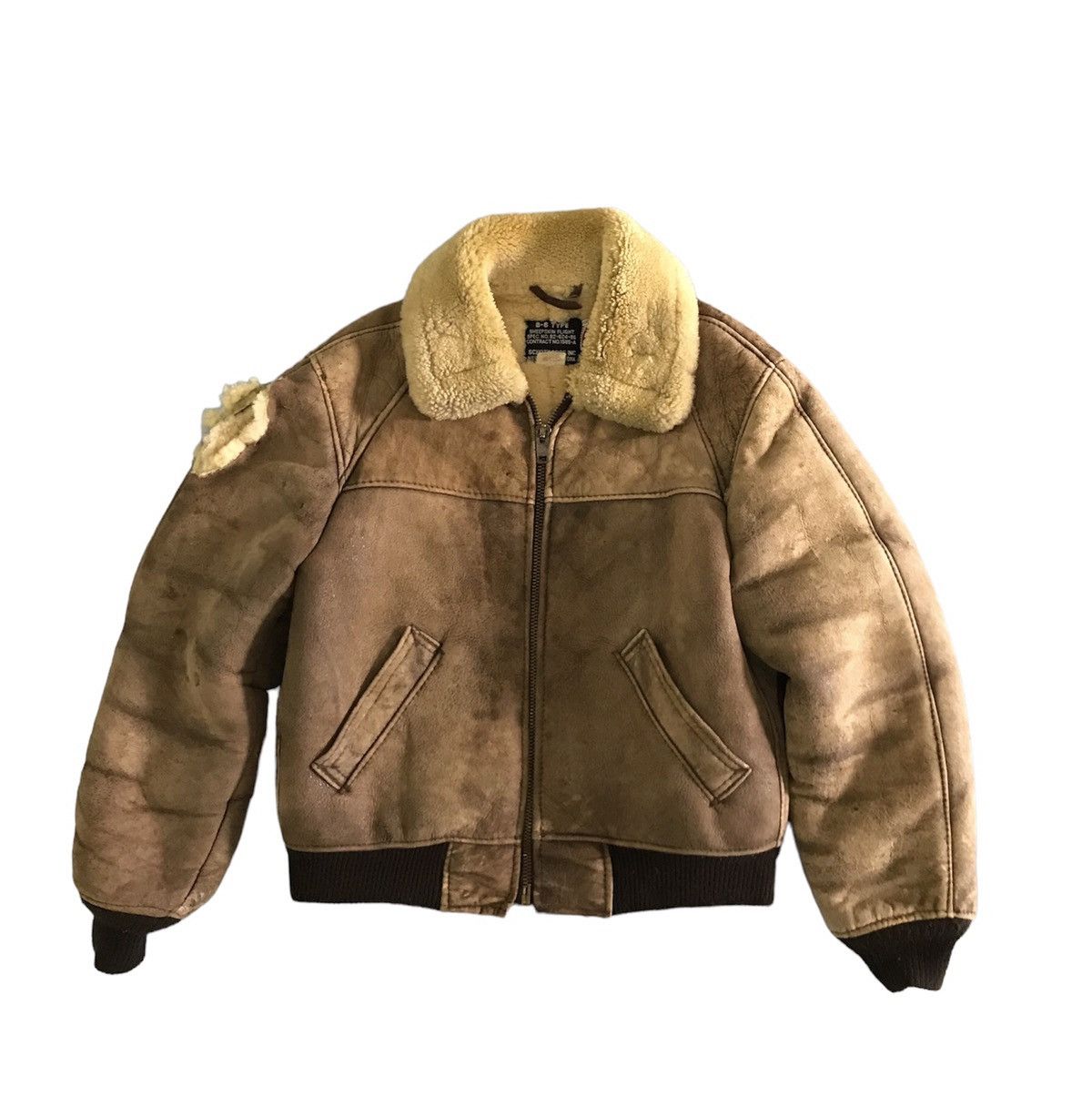 Vintage Vintage Schott Sheep skin Type B6 Flight Jacket | Grailed