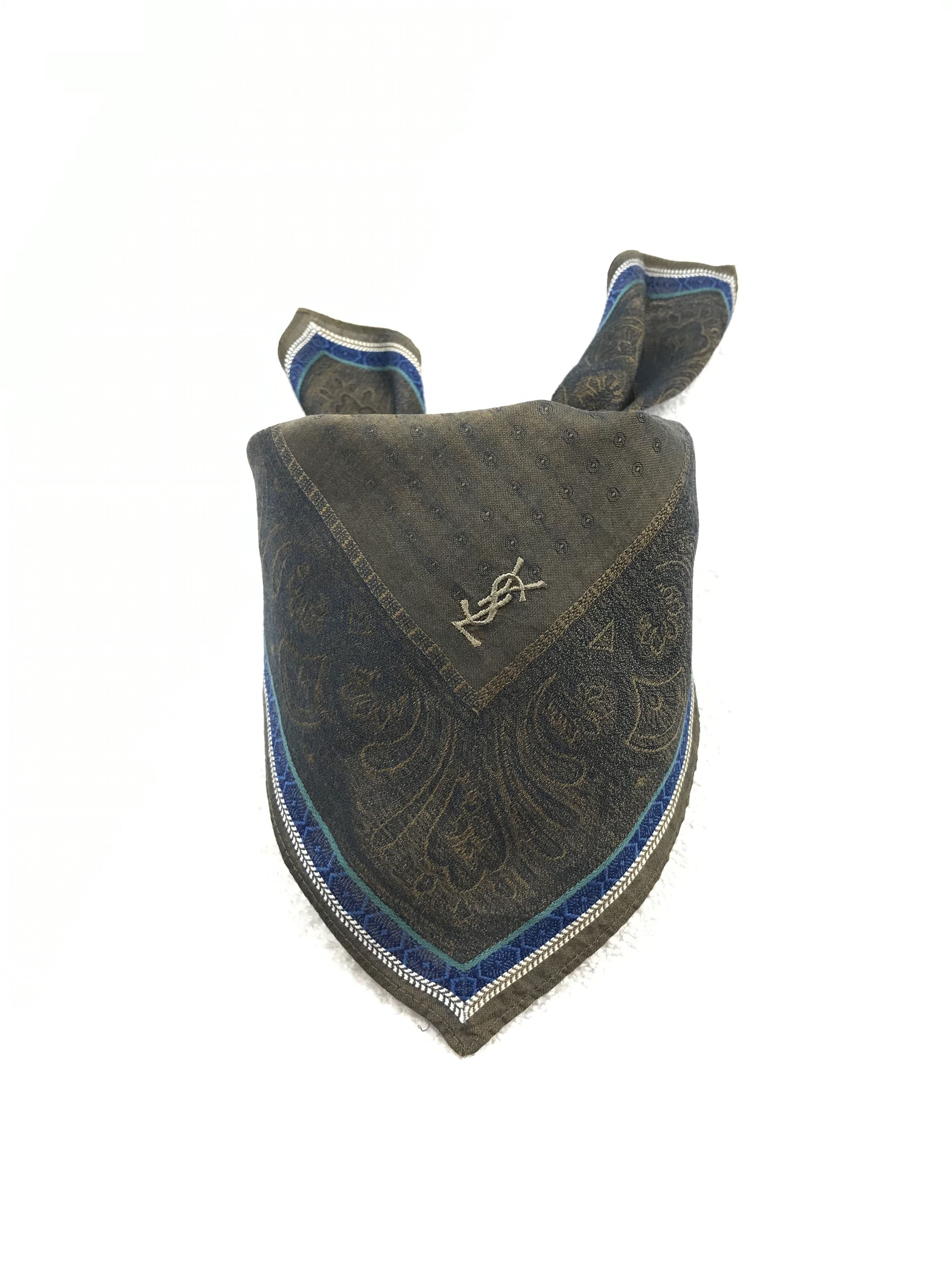Vintage Vintage Yves Saint Laurent Paisley Bandana Handkerchief | Grailed