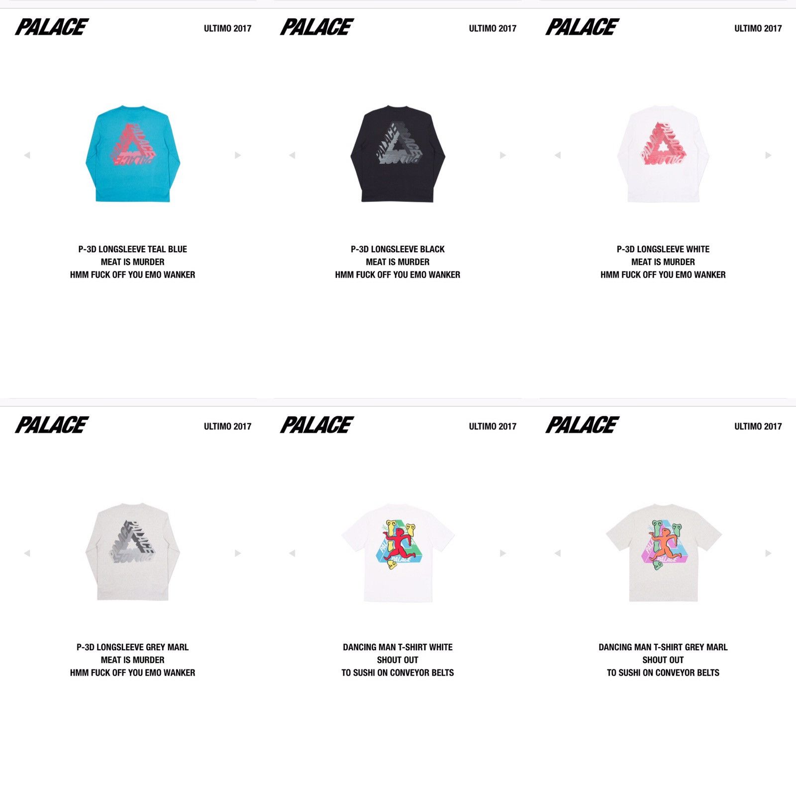 Palace Palace Tee Bundle Tri Ferg P-3D Dancing Man | Grailed