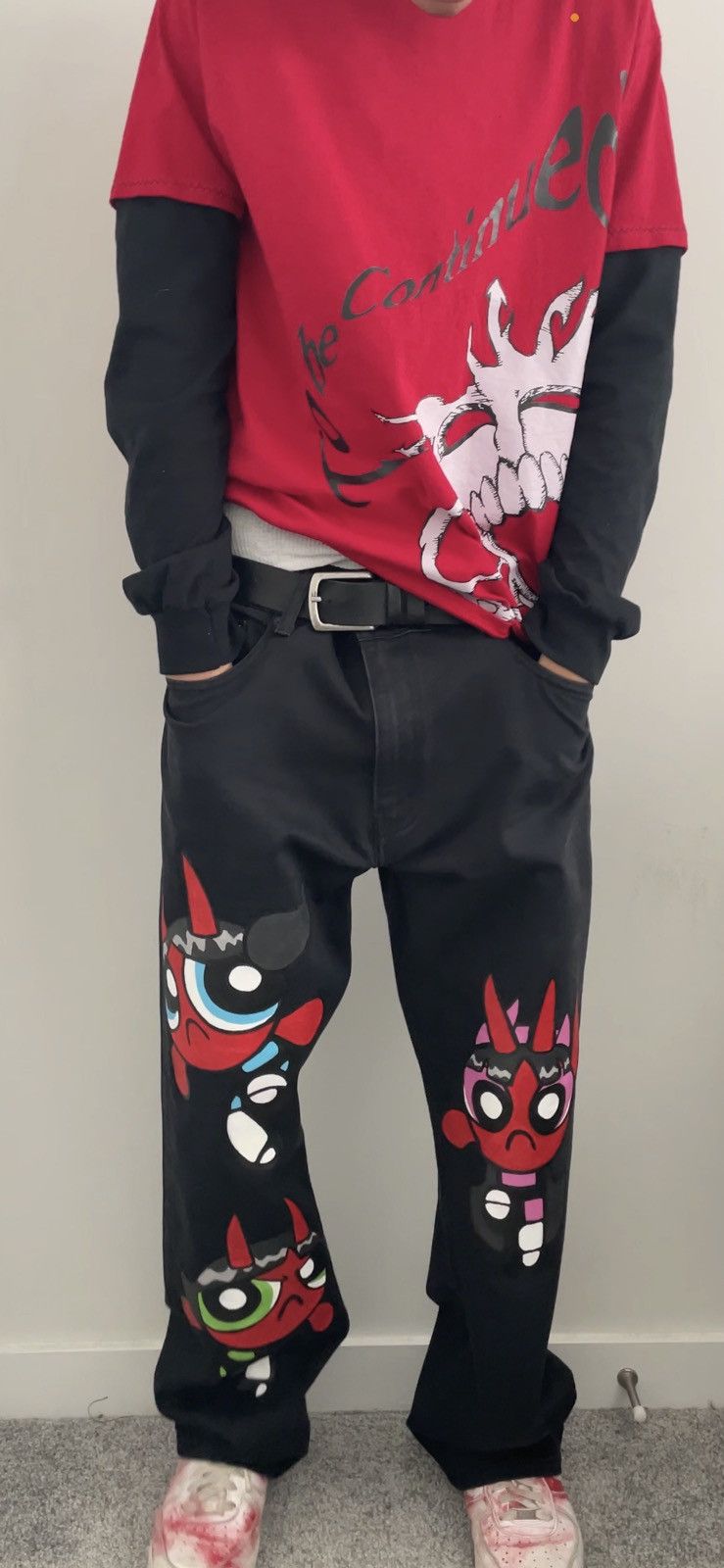 Levi's Super Tuff ‘Sicko x Powerpuff Girls’ Custom Denim Jeans | Grailed