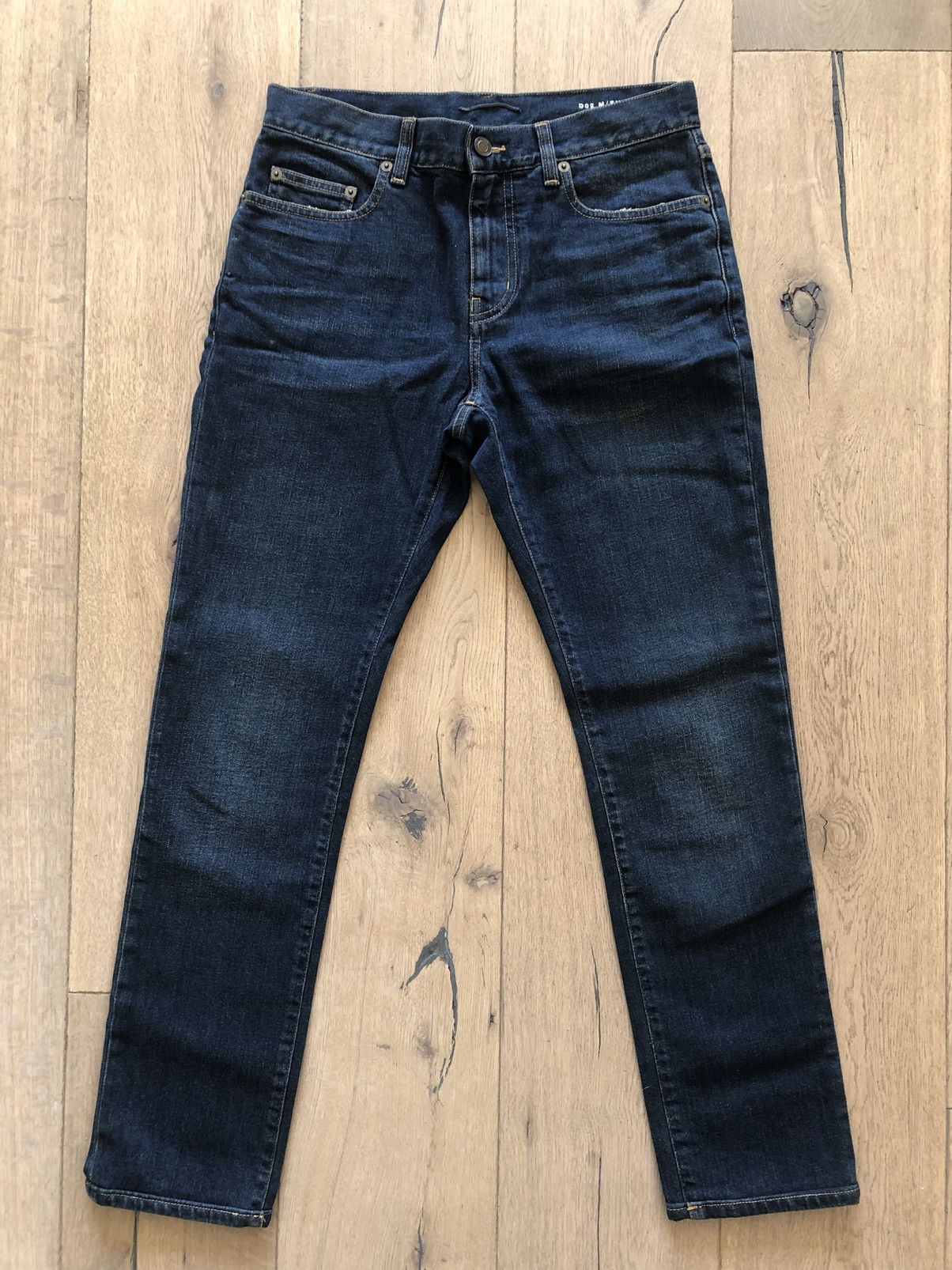 Saint Laurent Paris D10 Blue Distressed Denim | Grailed