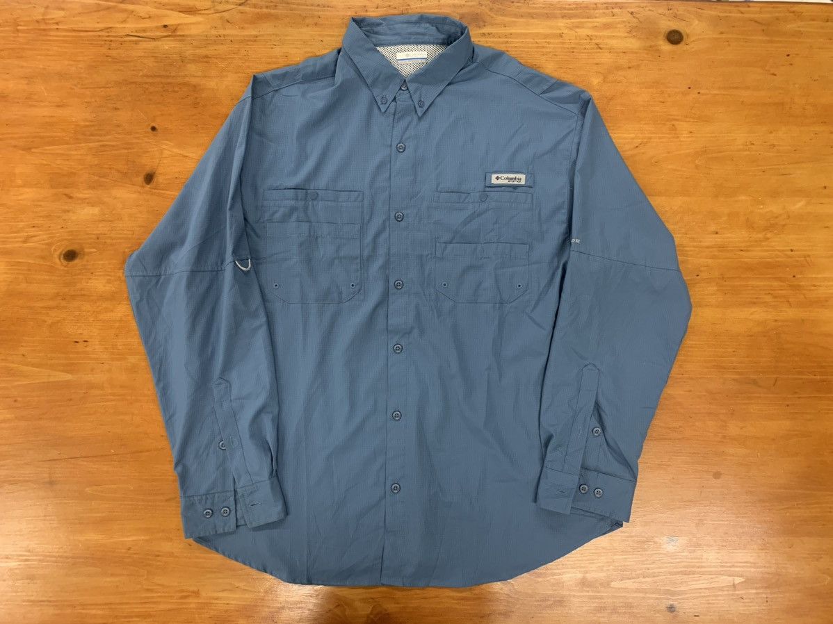 Columbia × Streetwear × Vintage Columbia PFF Fishing Multipocket Shirt ...