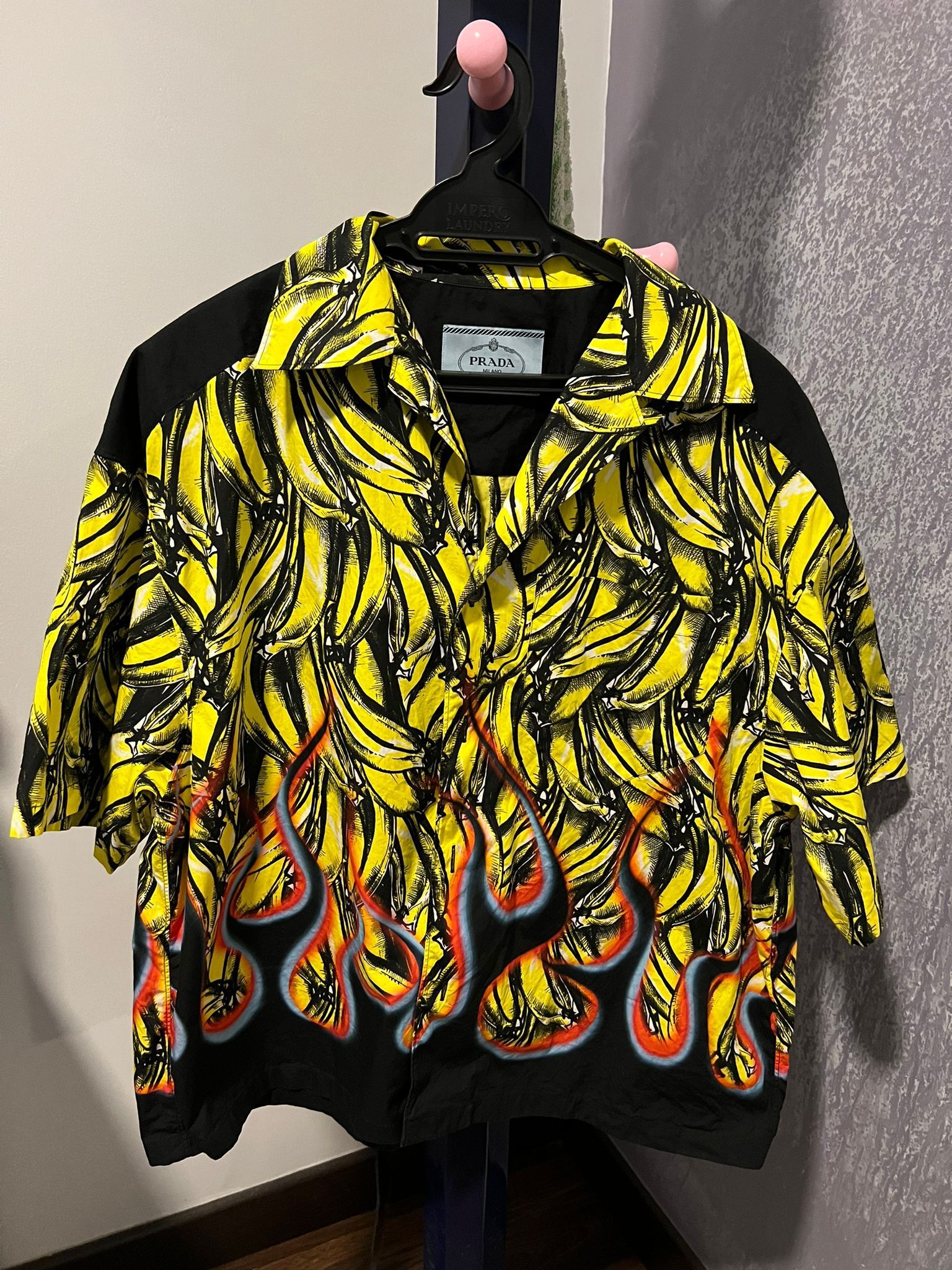 Prada Prada Banana Flames shirt | Grailed