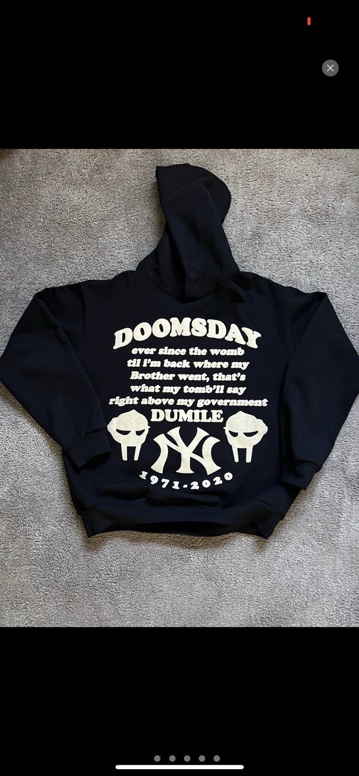 Vintage MF DOOM Puff Print Hoodie | Grailed
