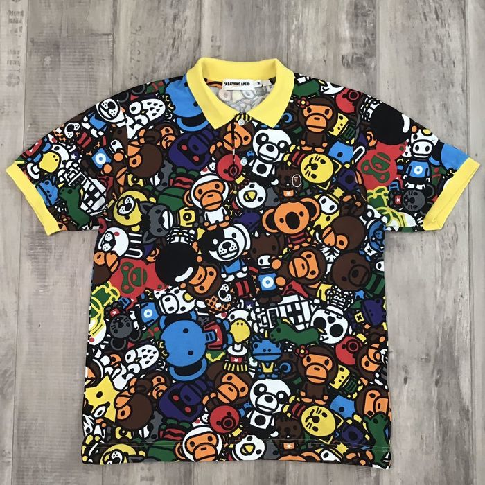 Bape BAPE Milo safari pattern polo shirt | Grailed