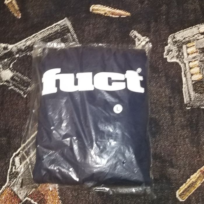 Fuct Fuct champion logo hoodie navy | Grailed