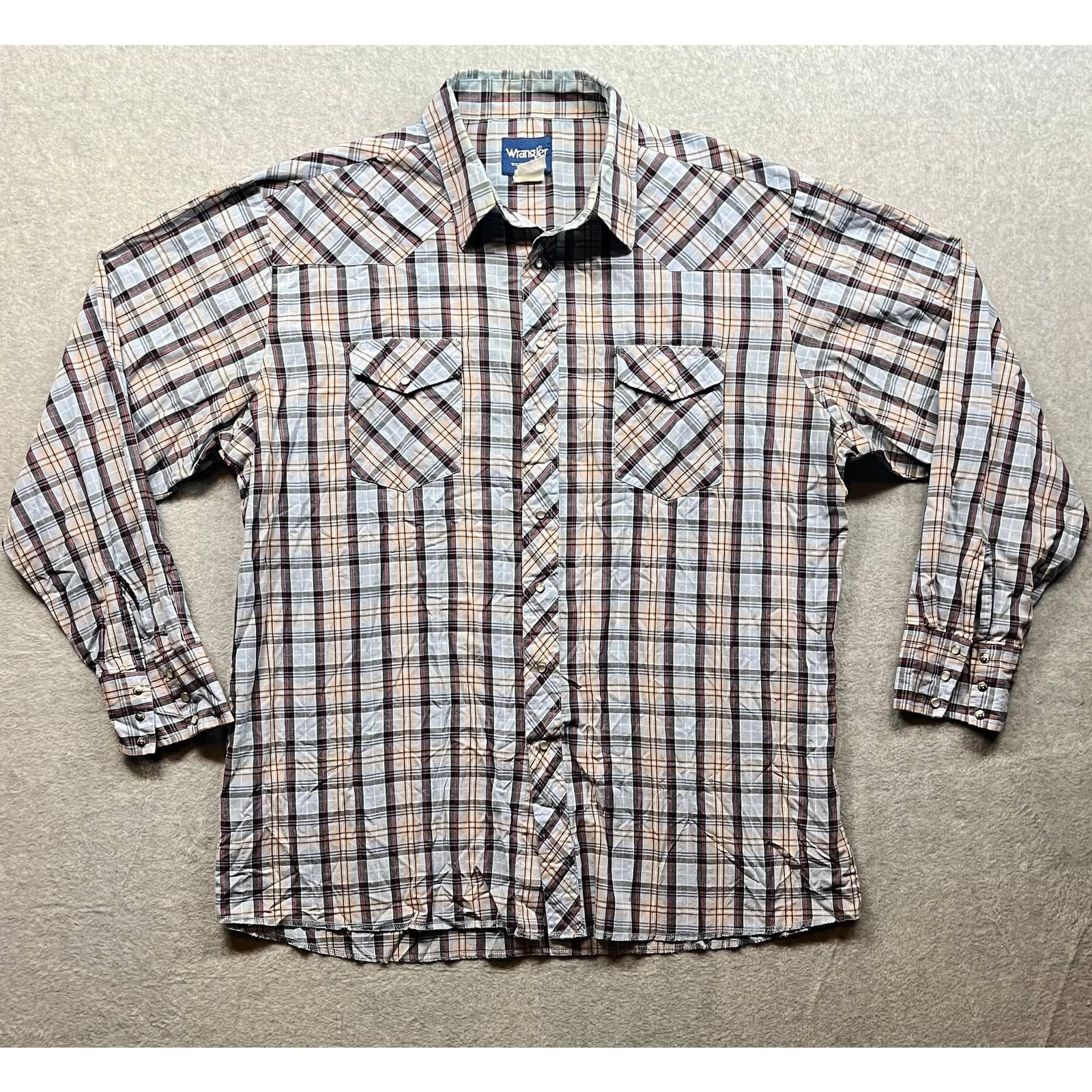 Wrangler Wangler Western Pearl Snap XXL Vintage | Grailed