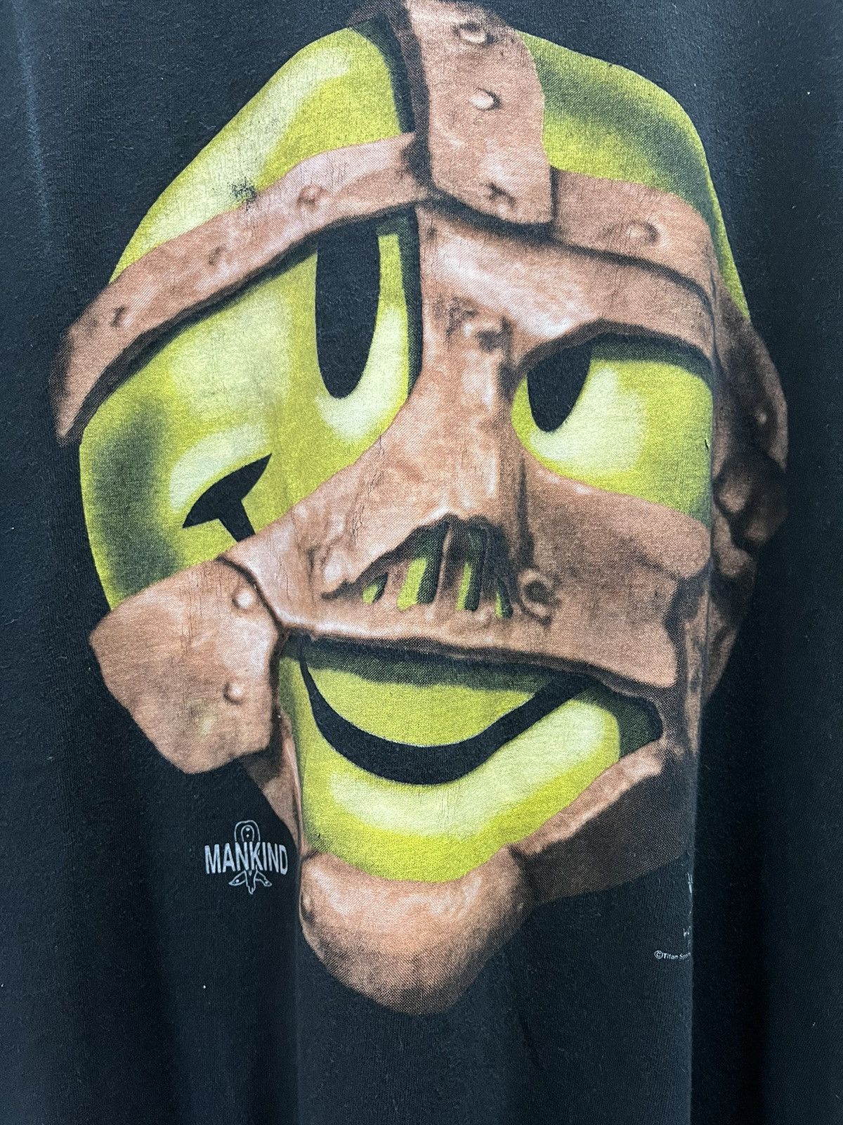 Vintage × Wwf Vintage WWF Iconic Smiley Face Mankind | Grailed