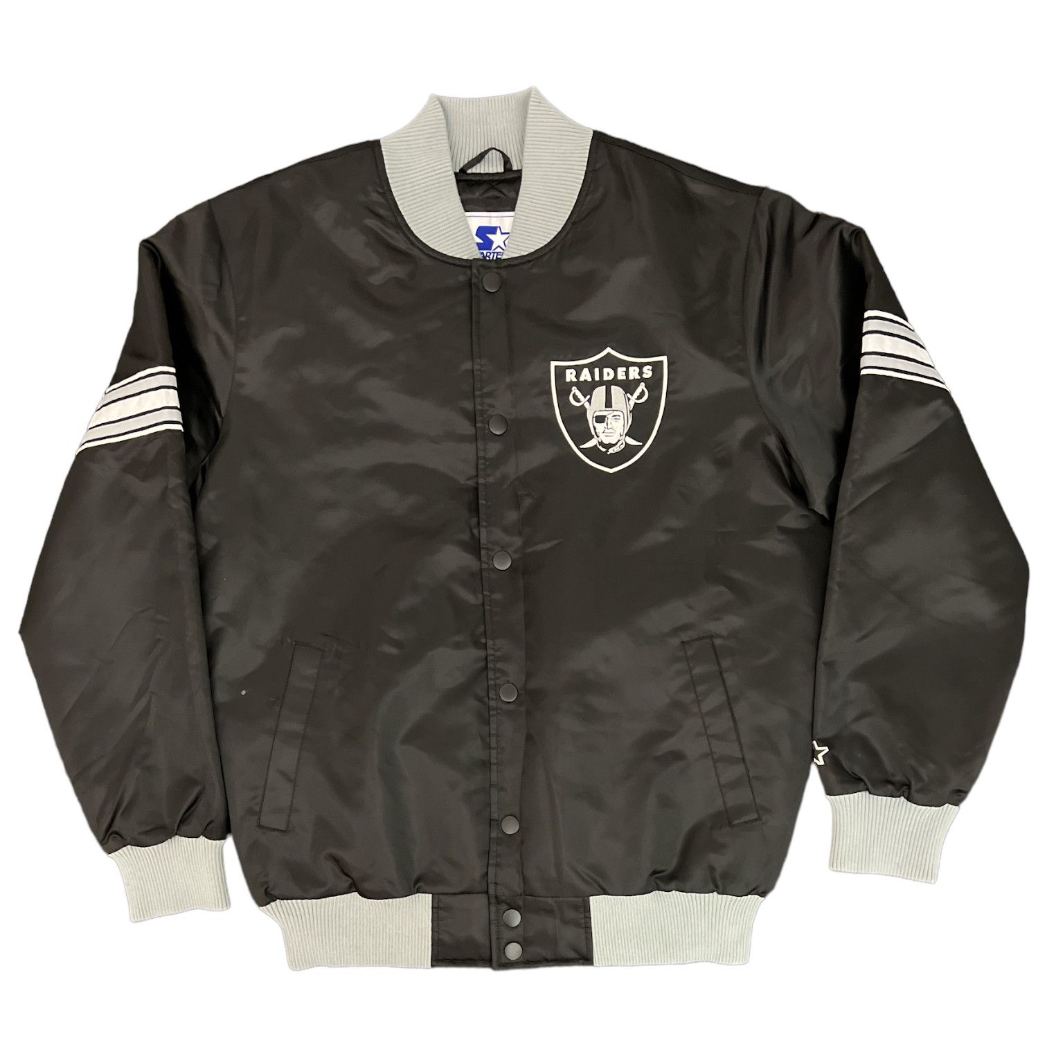 Starter Starter Las Vegas LV Raiders Satin Bomber Jacket | Grailed