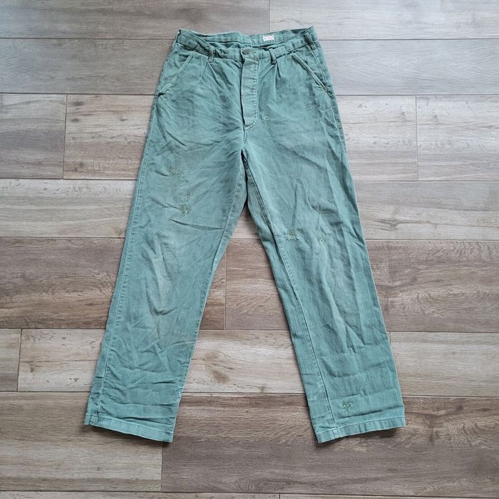 Vintage Vintage 50s C46 Swiss Army Pants Button Fly Sail Cloth 28 x 29 ...