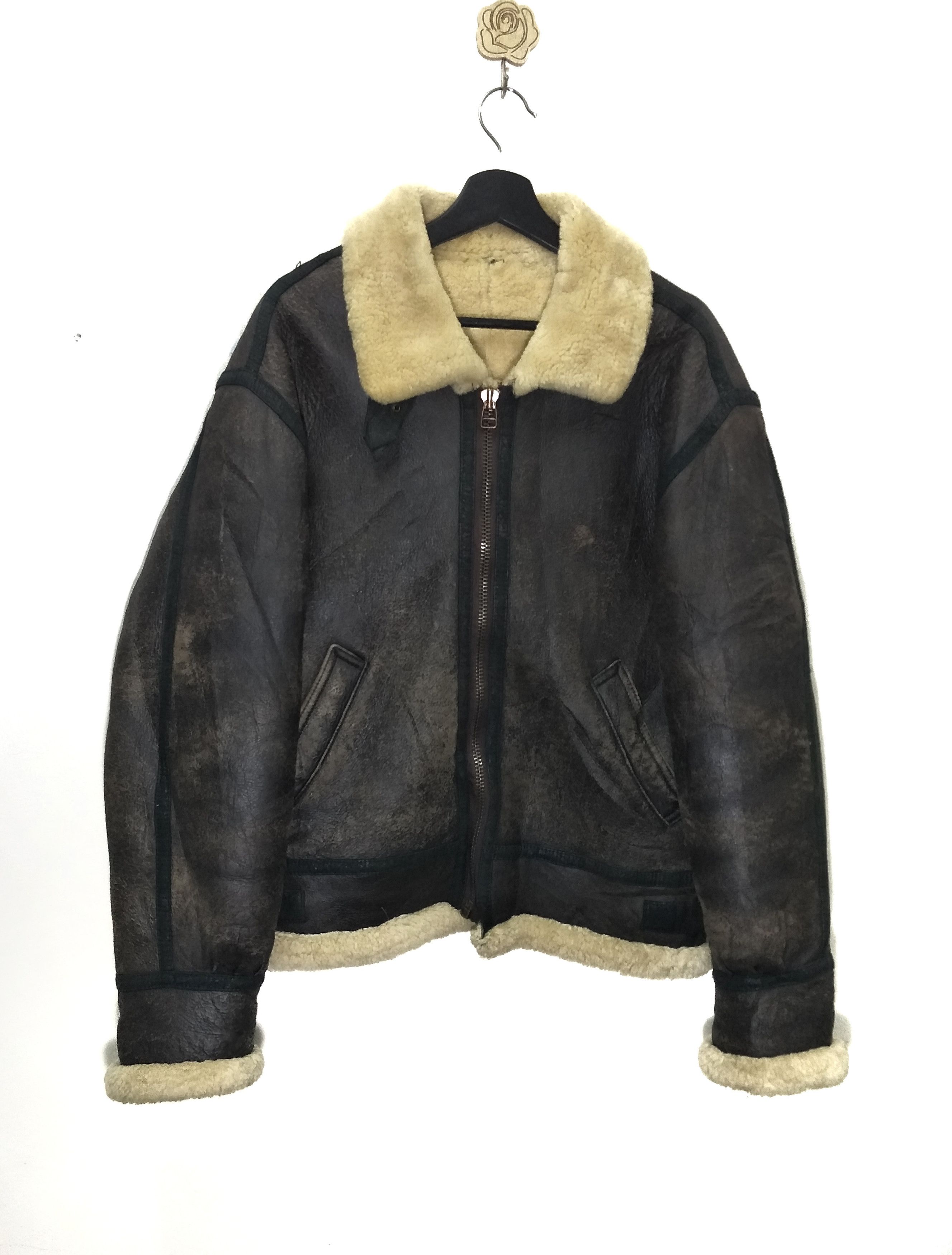 Military Type B-3 Shearling Sheep Skin Aviator Military Vintage | Grailed