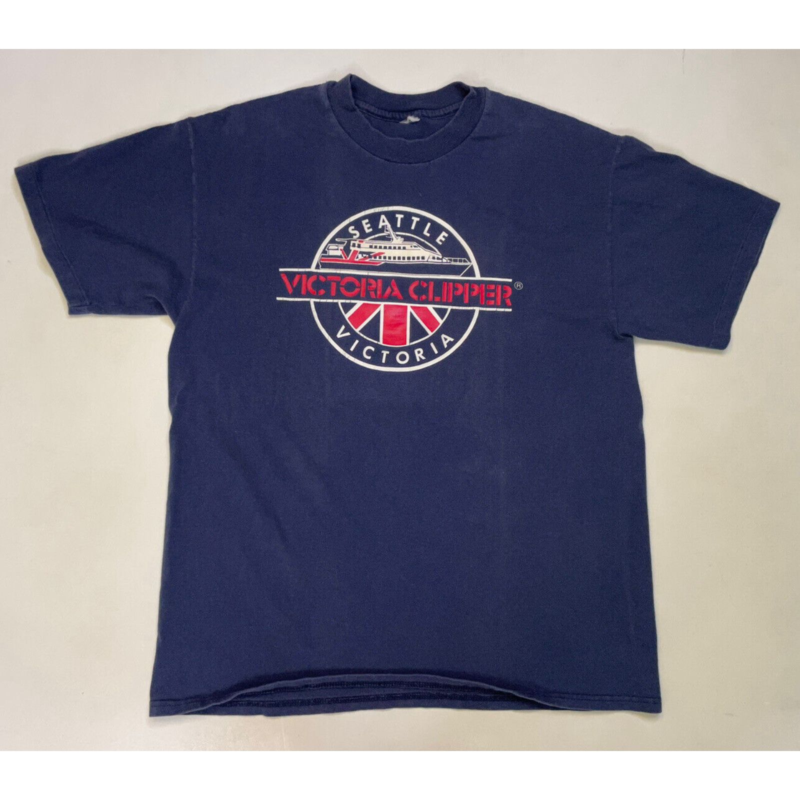Vintage VINTAGE Seattle Victoria Clipper Ship T-shirt Men Large Blue ...