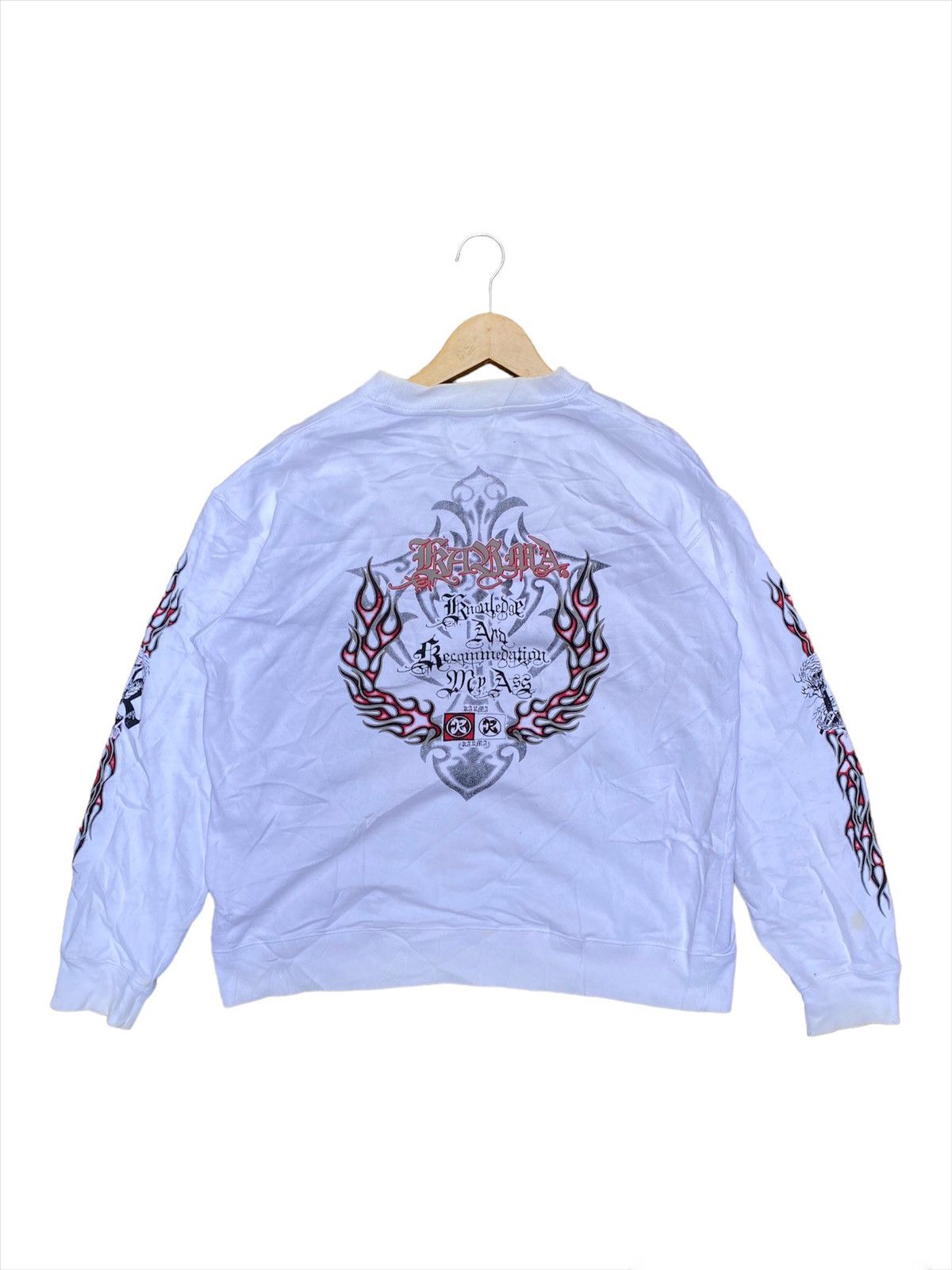 Hysteric Glamour Japanese Brand Karma Tribal Tattoo Sweatshirt | Grailed