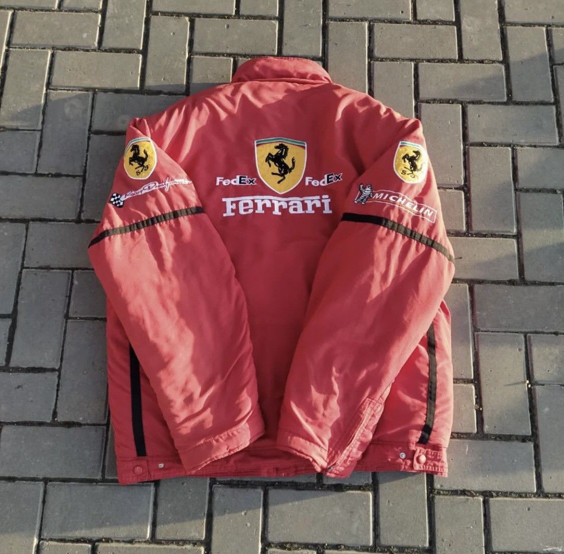 Vintage Vintage 90s Ferrari Marlboro Racing Puffer Jacket | Grailed