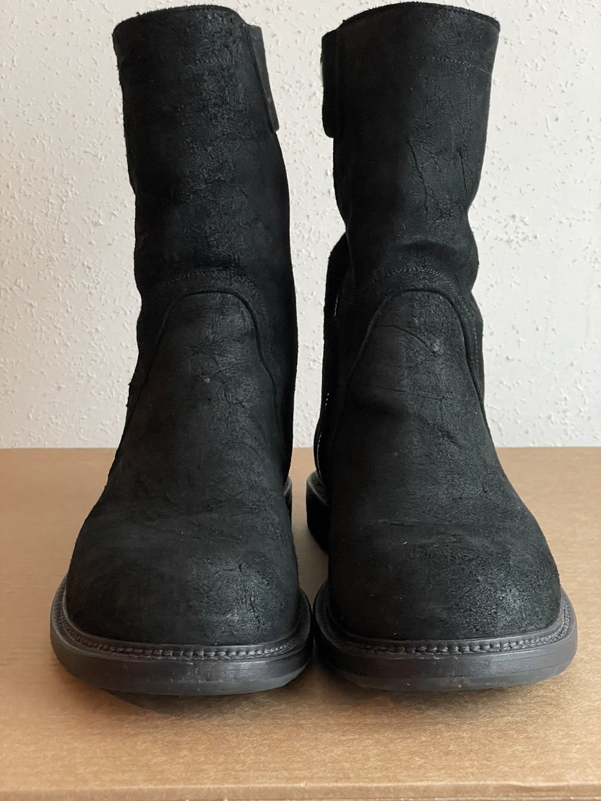 Rick Owens Rick Owens Reverse Leather Creeper in Black | Grailed