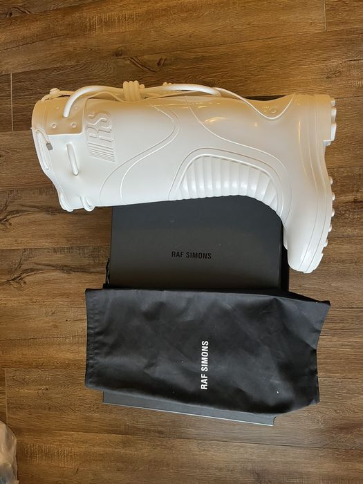 Raf Simons Brand New Raf SS18 Wellington Blade Runner Boots in White ...