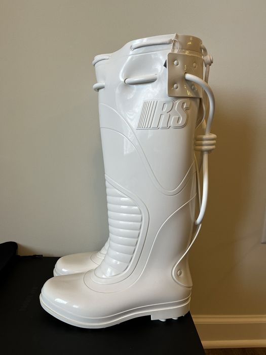 Raf Simons Brand New Raf SS18 Wellington Blade Runner Boots in White ...
