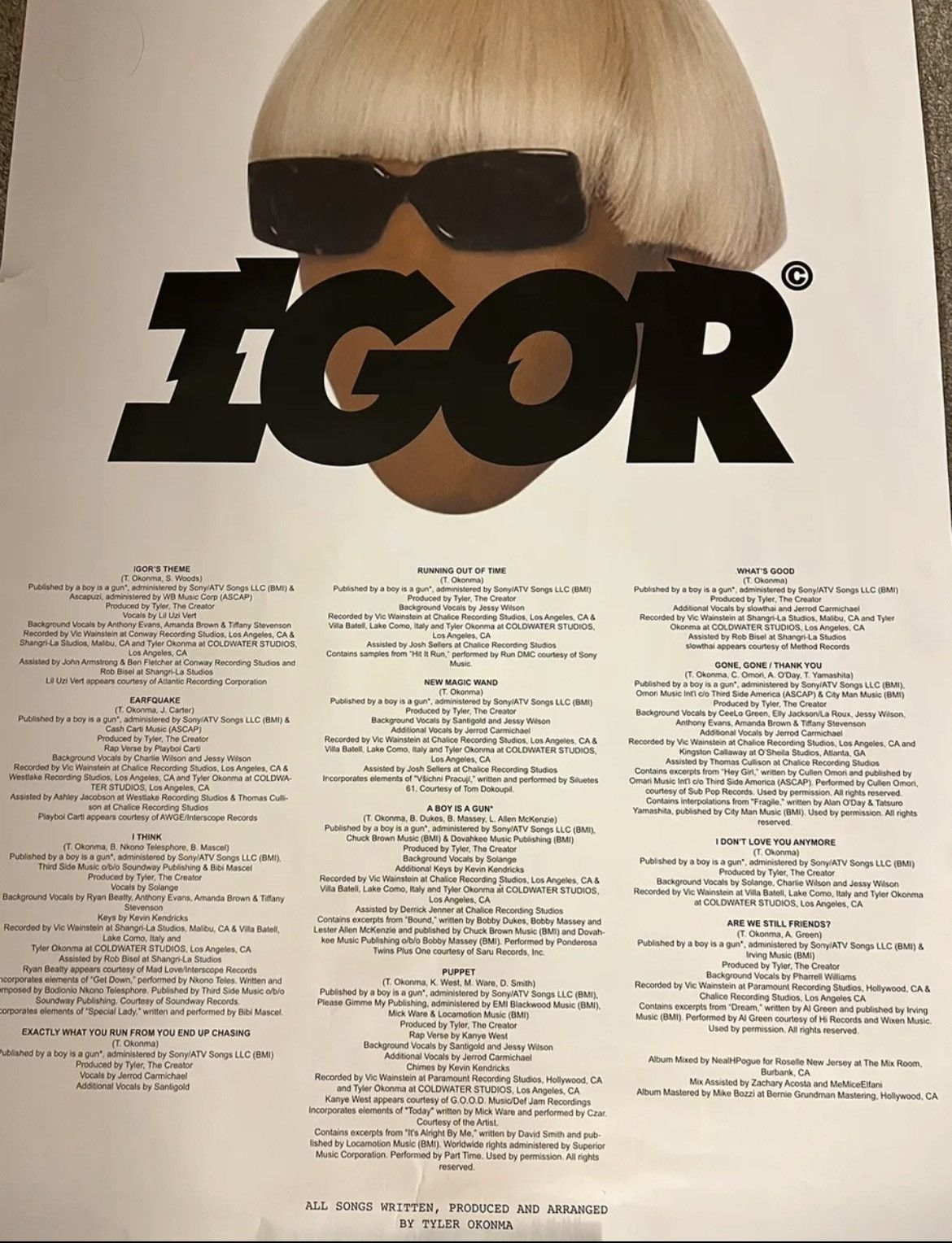Tyler The Creator Tyler, The Creator IGOR Poster | Grailed