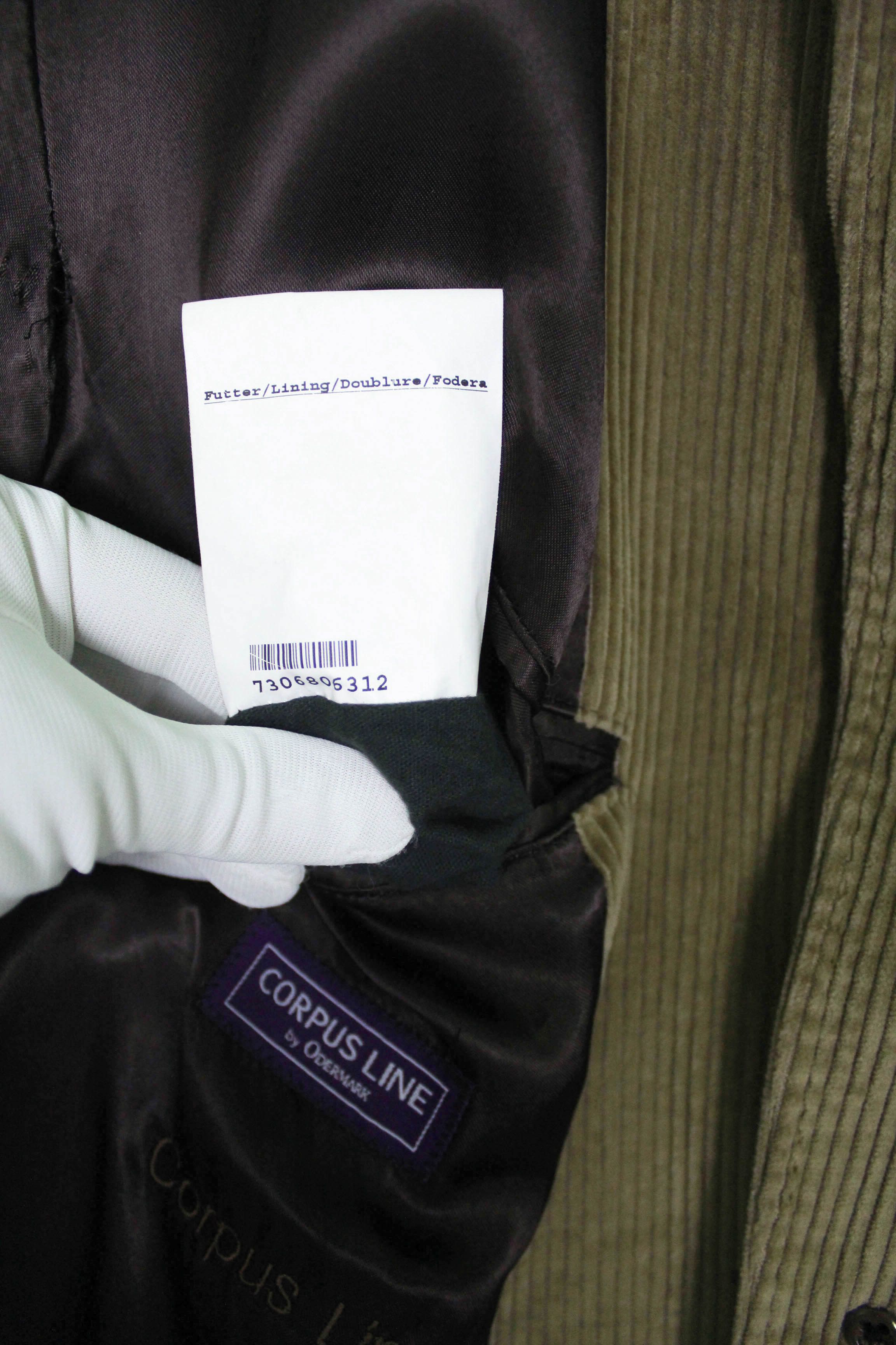 Corpus Corpus Line Odermark Beige Cord Corduroy Long Coat Jacket | Grailed