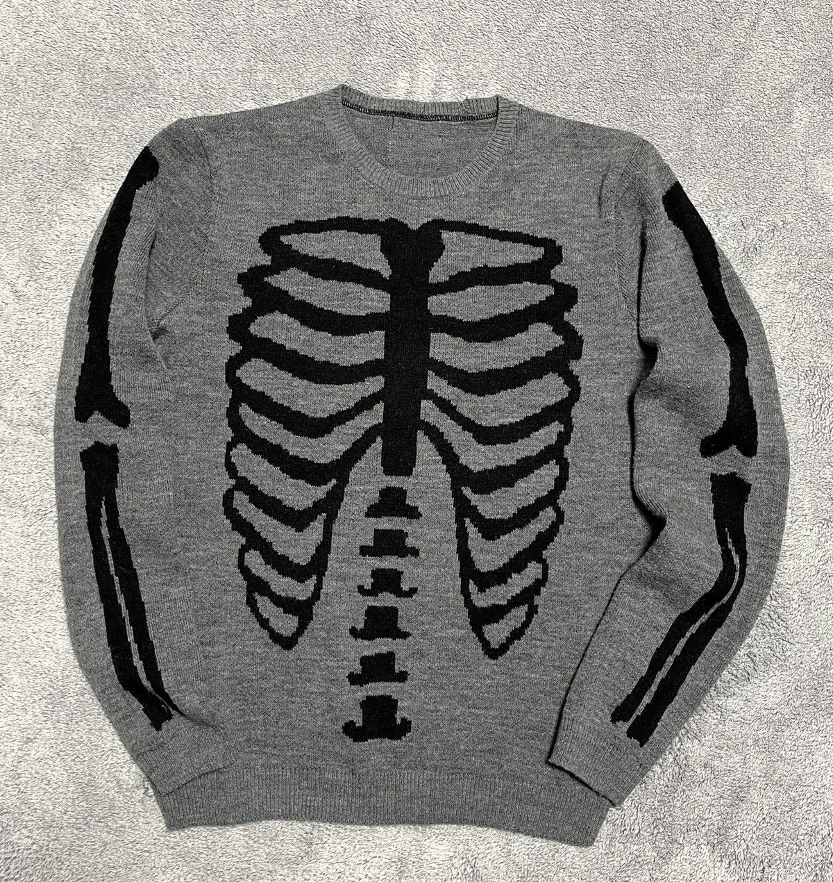 Vintage Gothic y2k Skeleton Sweater | Grailed