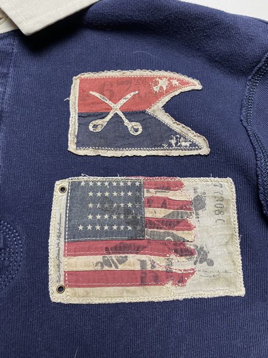 Ralph Lauren VINTAGE POLO RALPH LAUREN AMERICAN PATCHES RUGBY SHIRT ...