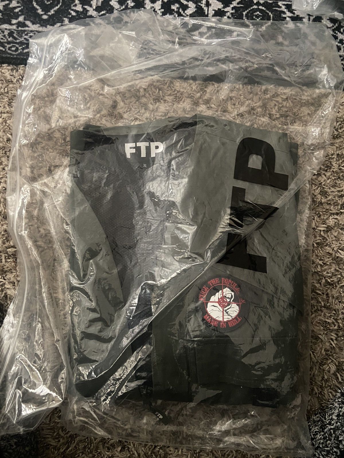 Fuck The Population Ftp tacital vest in olive | Grailed