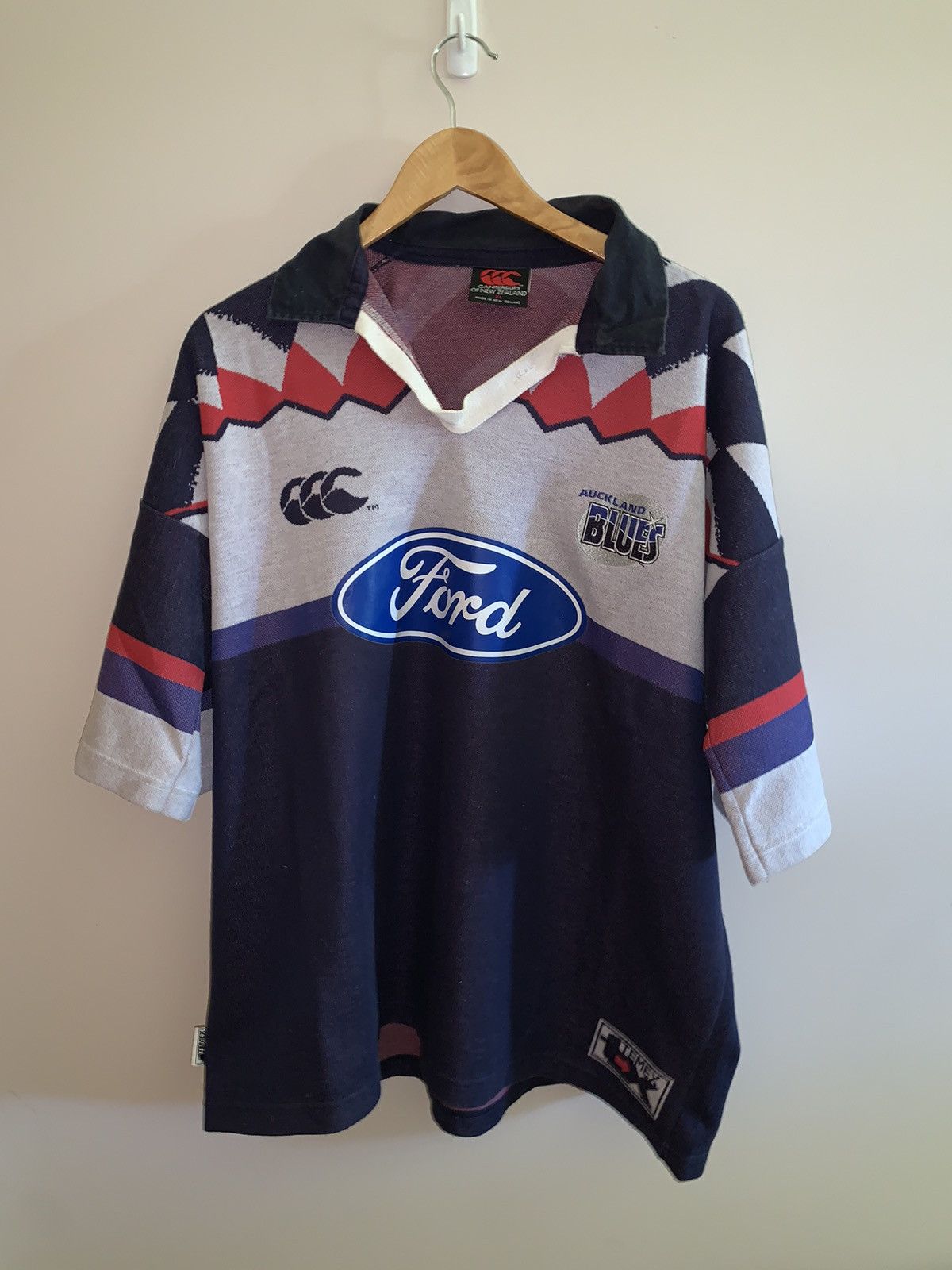 Canterbury Of New Zealand Vintage Blues Temex Super 12 Rugby Jersey ...
