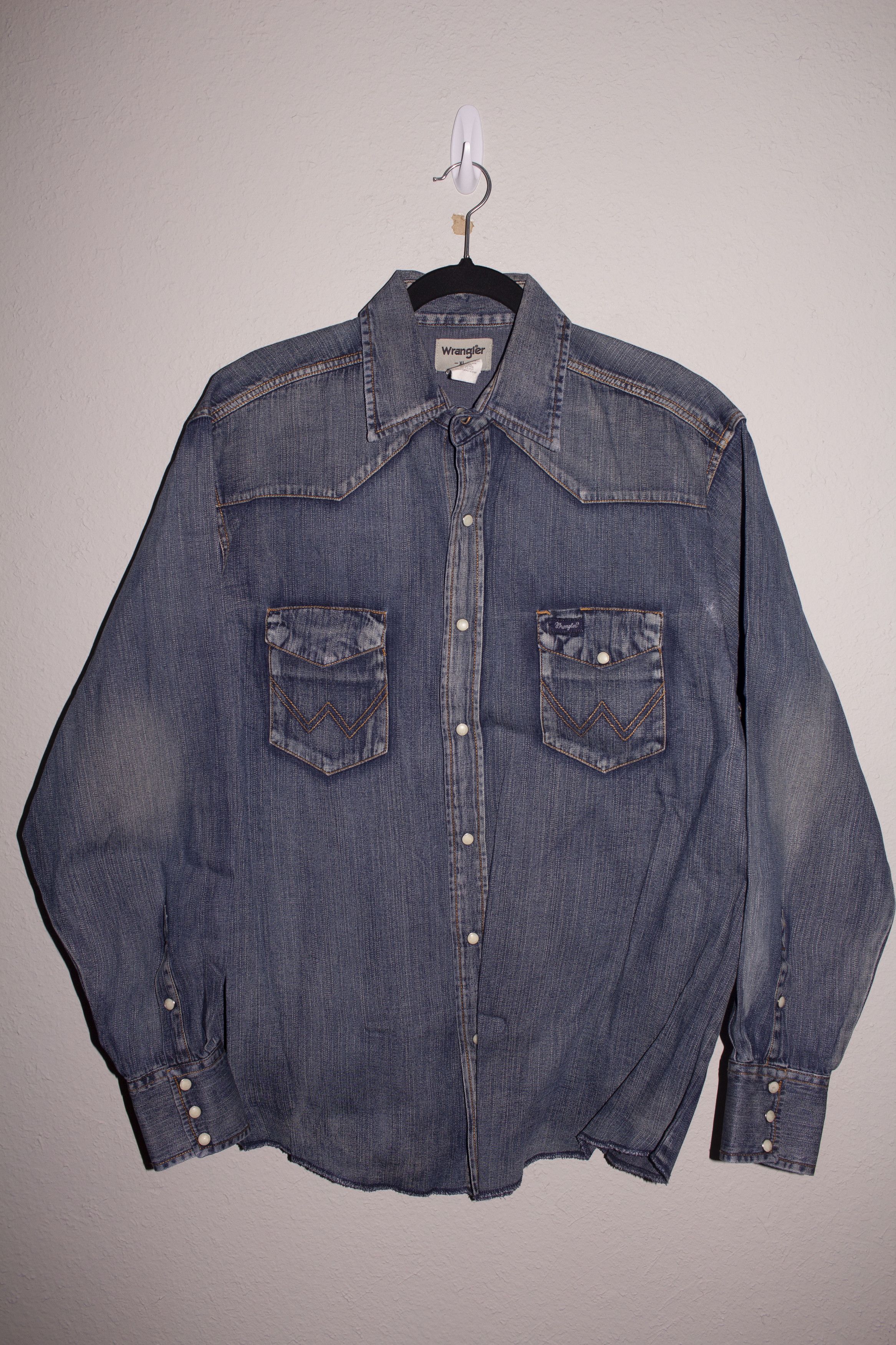 Vintage 90s Denim Wrangler Button Up | Grailed