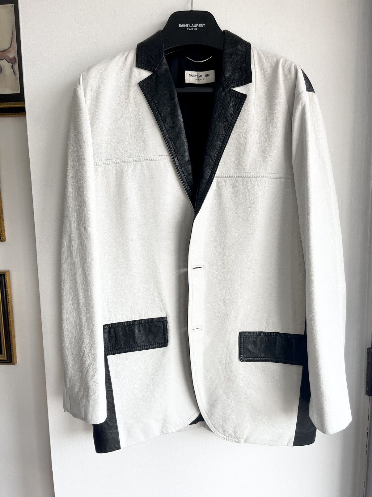 Saint Laurent Paris SLP SS16 1/1 Proto Sample LEATHER BLAZER JACKET ...