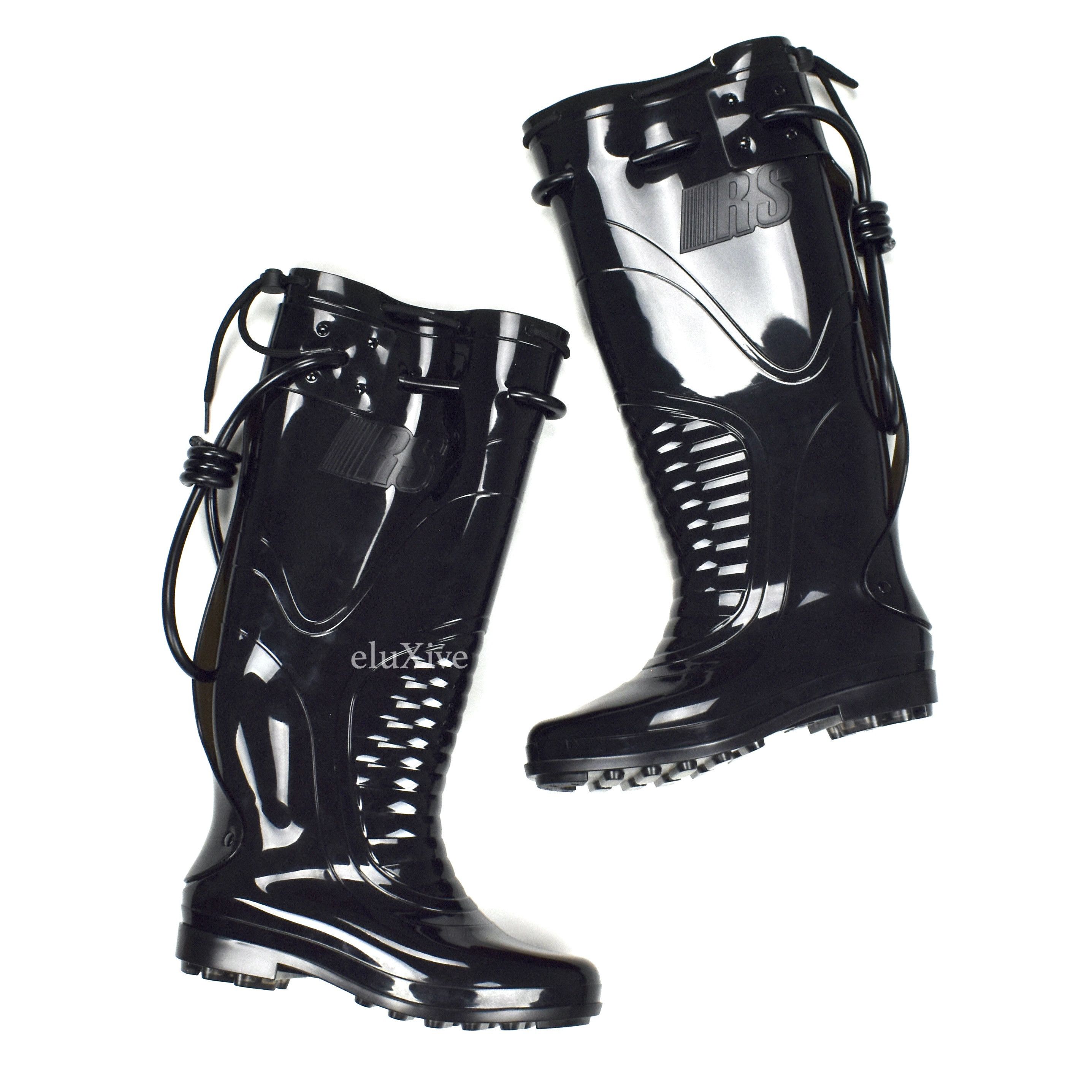 Raf Simons Raf Simons Black PVC Blade Runner Futuristic Rubber Boots ...