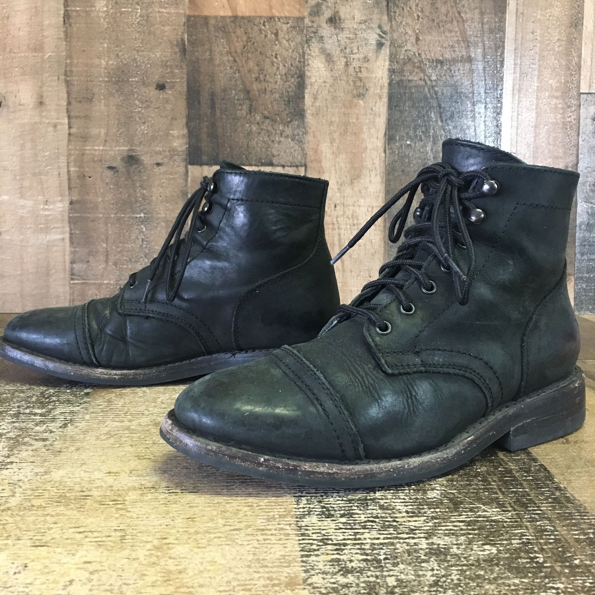 Streetwear Thursday Boot Co Cap Toe Black Ankle Boots Mens 6.5 | Grailed