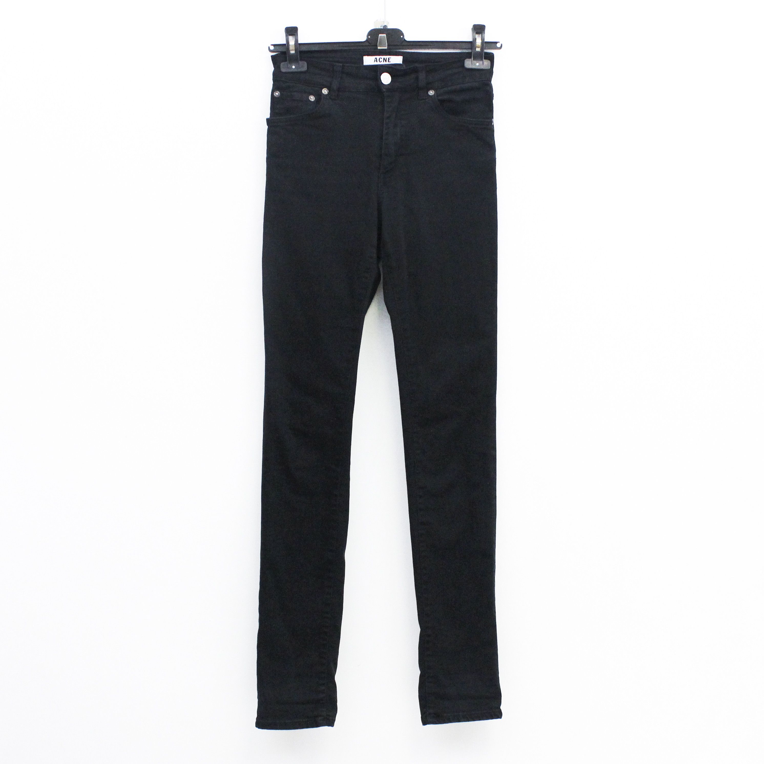 Acne Studios NEEDLE BLACK W27 L32 Slim Jeans Black Denim Pants Trousers ...