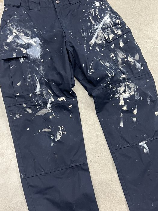 Military Double knee cargo paint splatter military pants vintage | Grailed