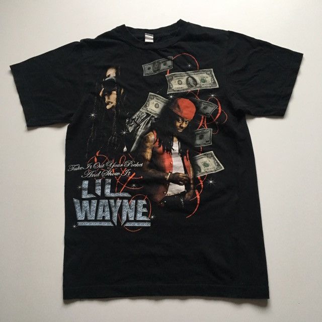 Rap Tees × Vintage vintage y2k lil Wayne rap tour graphic t shirt small ...