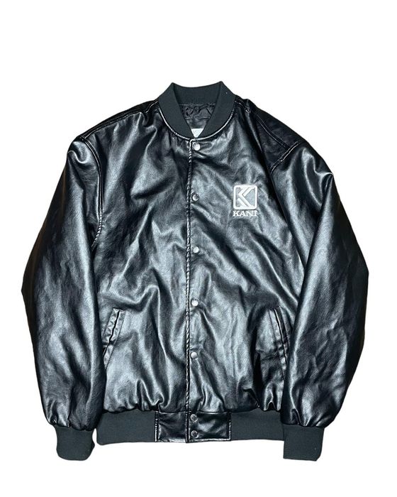 Wutang Vintage Karl Kani Leather rap hip hop bomber Jacket Spellout ...