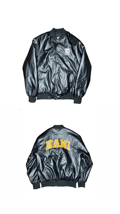 Wutang Vintage Karl Kani Leather rap hip hop bomber Jacket Spellout ...
