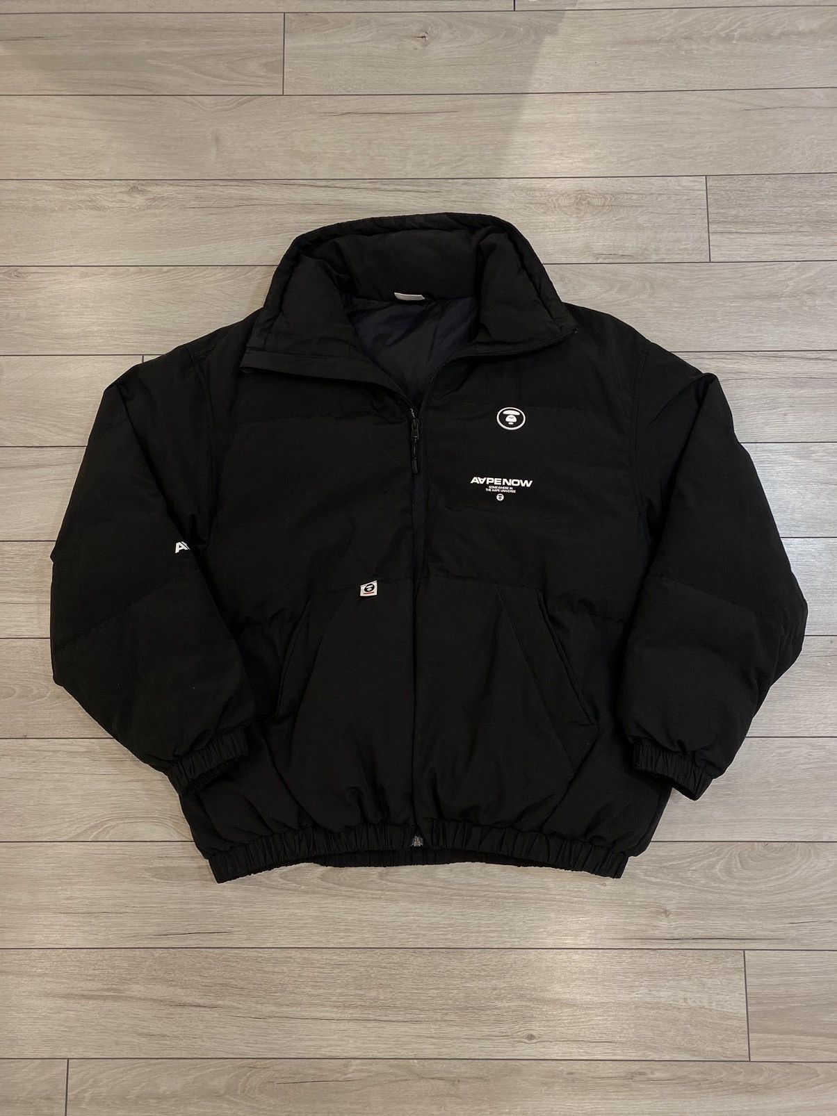 Aape AAPE Black Puffer Jacket | Grailed