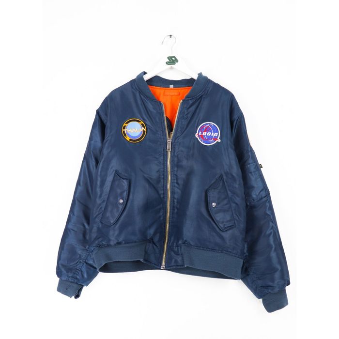 Logic Logic Thalia Reversible Rothco MA-1 Bomber Jacket Size Large ...